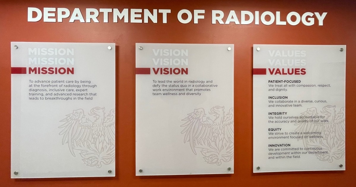 Mission, Vision, Values Statement | Department of Radiology | The ...