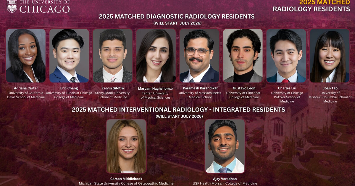 2025 Main Residency Match Results | Department of Radiology | The ...